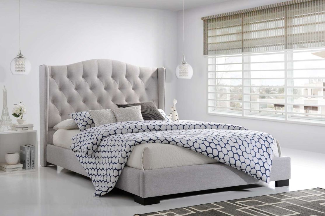 Dallas Upholstered Wing Bed – Best in Beds